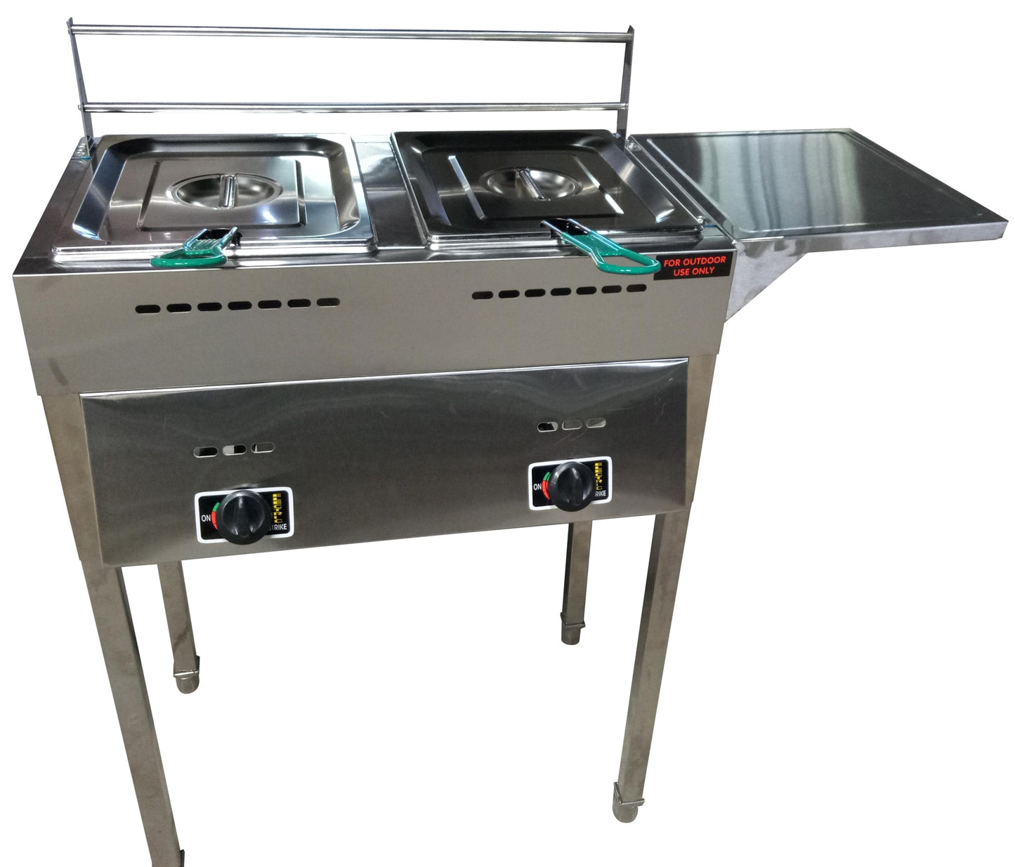 ZB-113F: Outdoor Stainless Steel Double Propane Fryer with Table – Roc ...